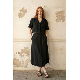 Crop-Shirt & Midi-Rock Co-Ord Set