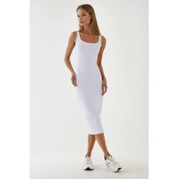 Strukturiertes Bodycon-Midi-Kleid