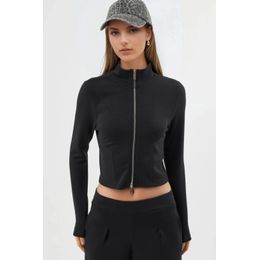 K&ouml;rpernahe Strickjacke mit Rei&szlig;verschluss