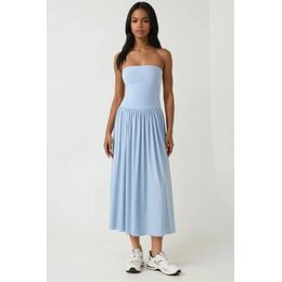 2-in-1 Midi Elastisches Strapless Kleid/Rock