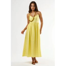 A-Linien-Midi-Kleid mit Accessoire-Detail