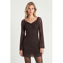 Bardot Spitzen-Midi-Kleid