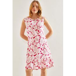 Blumen A-Linie Kleid