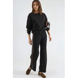 Leopard-Print Hochbund Zwei-teiliges Coord Set