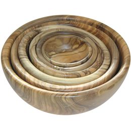 Sch&uuml;ssel BERARD FRANCE 1892, braun (holzfarben), B:17cm H:7cm T:17cm, Massivholz, Sch&uuml;sseln, Sch&uuml;ssel, Olivenholz, &Oslash; 5-17 cm, handgefertigt