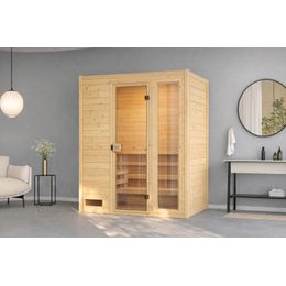 Sauna Weka "Valida", beige (natur), Saunaofen, externe Steuerung, 7,5 kW, Saunen, 7,5 kW-Ofen mit digitaler Steuerung