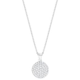 Kette mit Anh&auml;nger Amor "2026034", bunt (silberfarben, wei&szlig;), Halsketten, Damen, Silber 925 (Sterlingsilber), L: 45, mit Zirkonia (synth.)