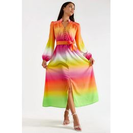 Ombre Maxikleid mit G&uuml;rtel