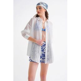 &Uuml;bergro&szlig;es Button-Up Hemd