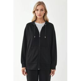 Hooded Long Sleeve Hoodie mit Rei&szlig;verschluss