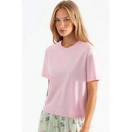 Rundhals Baumwoll-T-Shirt