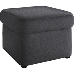 Polsterhocker DOMO collection "SARAFINA 61x61 cm, hochwertig und komfortabel", grau, B:61cm H:40cm T:61cm, Microfaser PRIMABELLE (100% Polyester) / Struktur (90% Polyester; 10% Polyacryl);Luxus-Microfaser (92% Polyester, 8% Nylon);Microfaser PRIMABELLE (100% Polyester), Hocker, Polsterhocker