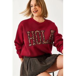 Bestickter Logo Rundhalsausschnitt Sweatshirt