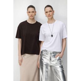 &Uuml;bergro&szlig;es Rippstrick Crewneck Zweiteiliges T-Shirt-Set