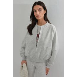 L&auml;ssiger Schnitt Vollrei&szlig;verschluss Sweatshirt