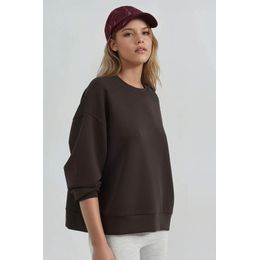L&auml;ssiges Crewneck-Modalsweatshirt