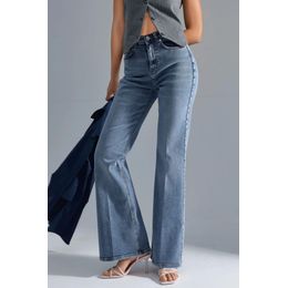 SQUALO Hohe Taillen Schlagjeans