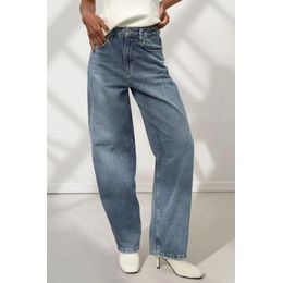 Weite Beinseiten Baggy-Jeans