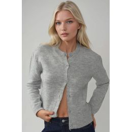 Crew Neck Strickwaren Weicher Touch Cardigan