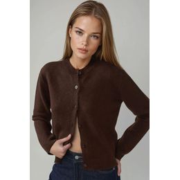 Crew Neck Strickjacke mit weichem Griff