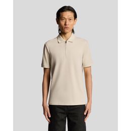 Lyle & Scott Lyle & Scott Ottoman Poloshirt mit halbem Rei&szlig;verschluss &ndash; Grau