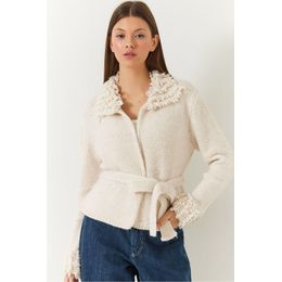 R&uuml;schenbindeschal-Kragen-Cardigan