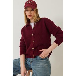 Strickjacke mit Struktur und langen &Auml;rmeln
