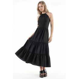 R&uuml;schen Halterneck Maxikleid