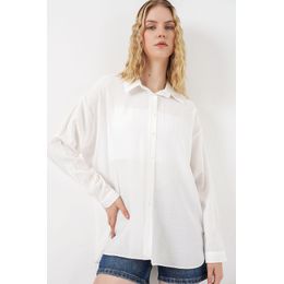 Oversized Langarm-Hemd mit Knopfleiste
