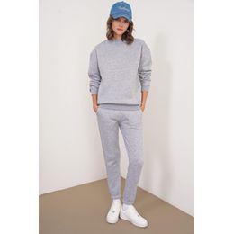 Basic Sweatshirt & Jogger Zwei-Teiliges Set