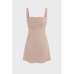 Raffinierte Minikleid mit quadratischem Ausschnitt