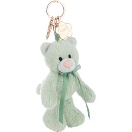 Pl&uuml;schanh&auml;nger Nici "Classic Bear, Katze Felli, mint, 13 cm", gr&uuml;n, Pl&uuml;schfiguren, KinderB:8cm H:13cm L:7cm, Pl&uuml;sch, Polyester, mit Charm, B:8cm H:13cm L:7cm