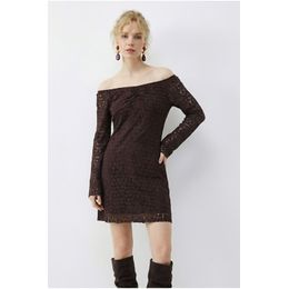 Spitzen Off-Shoulder Mini-Kleid