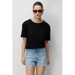 Oversized Rippstrick Rundhalsausschnitt T-Shirt