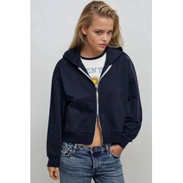 Oversized Kapuzen-Zipfel-Strick-Sweatshirt