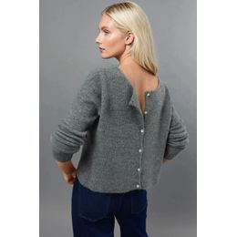 Ultraweicher Rundhalsausschnitt-Cardigan mit Kn&ouml;pfen und doppelt nutzbar