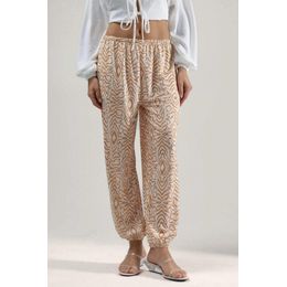 Zebra-Muster Niedrige Taille Jogginghose