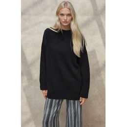 Dicker Strick-Pullover mit Rundhalsausschnitt