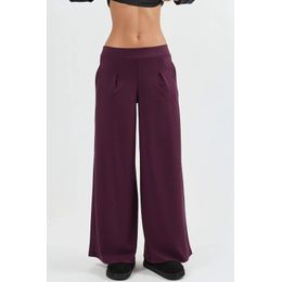 Elastische Taillenhosen mit weitem Bein