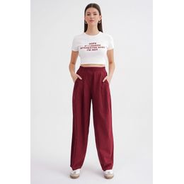 Gerade geschnittene Leinenhose