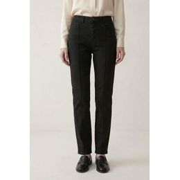 Hoch geschnittene Straight-Leg-Denim-Hose mit Taschen