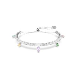 Armkette Swarovski "Schmuck Geschenk Capsule Armband", metallfarben, kristallwei&szlig;, gr&uuml;n, gelb, lila, rosa, kristallwei&szlig;, gr&uuml;n, gelb, lila, rosa, Armb&auml;nder, Damen, Metall, Armkette, mit Swarovski Kristall, Zirkonia (synth.)