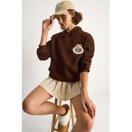 Kapuzensweatshirt mit Stickerei