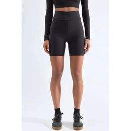 Hochtaillierte weiche strukturierte Radlershorts