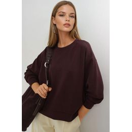 L&auml;ssiges Crew-Neck-Modalsweatshirt