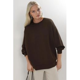L&auml;ssiges Rundhals gestricktes Sweatshirt