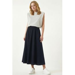 Elastischer Taillensamthose Maxi-Rock