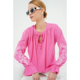 Bluse mit gesticktem Krawatten-Detail