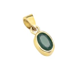 Kettenanh&auml;nger Vivance "585/- Gelbgold glanz Smaragd", gelb (gelb, gr&uuml;n), Schmuckanh&auml;nger, Damen, one-size, Gold, 0,7 g, Kettenanh&auml;nger