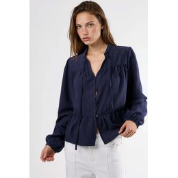 Bluse mit langen &Auml;rmeln und Tippet-Kragen